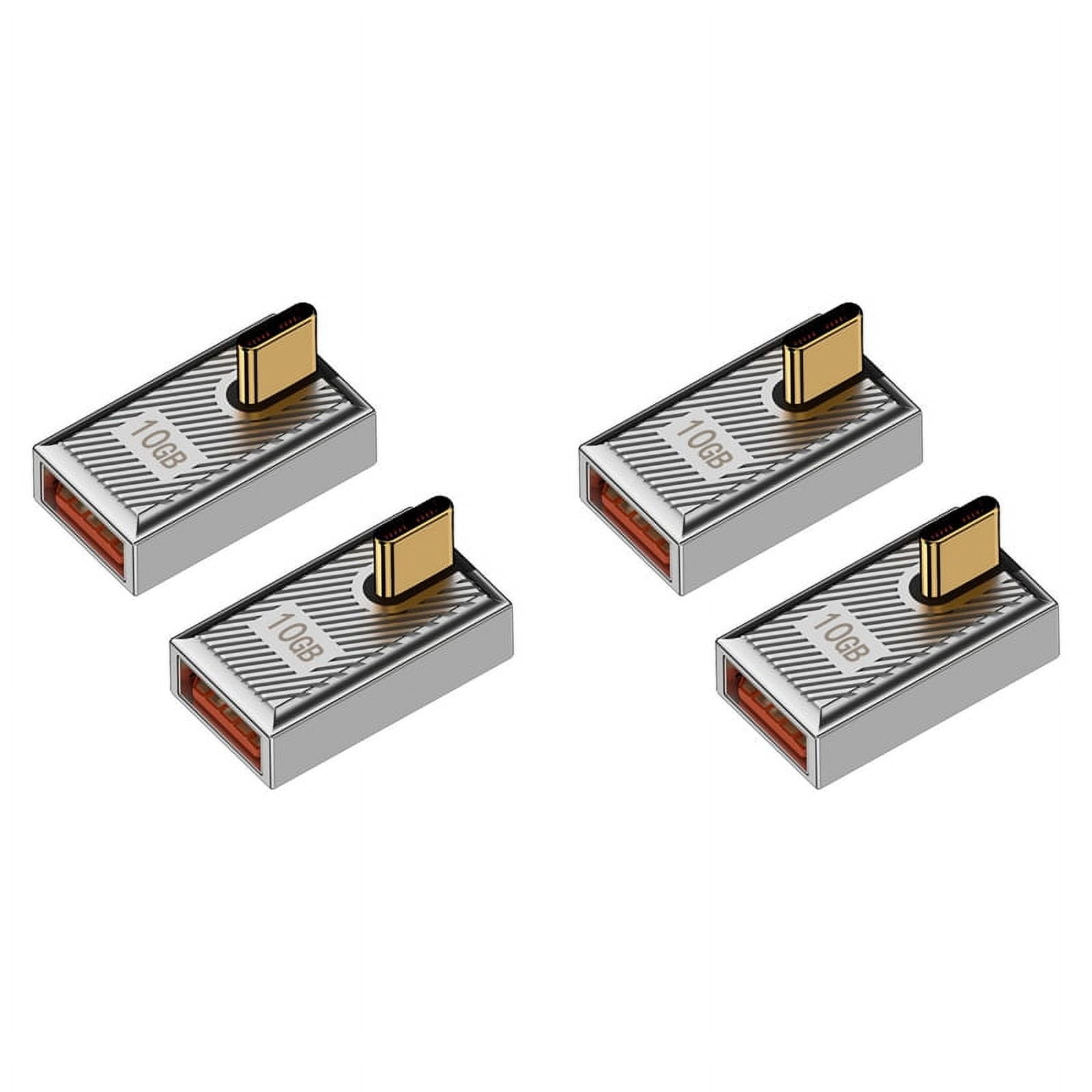 4 Piezas 120W USB C A USB3.1 OTG 90° Adaptador 10Gbps USBC Macho A USB3 ...