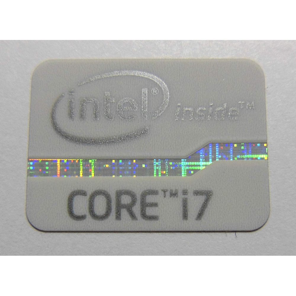 Intel Original Core i7 Inside Sticker White Edition 15.5mm x 21mm [870 ...