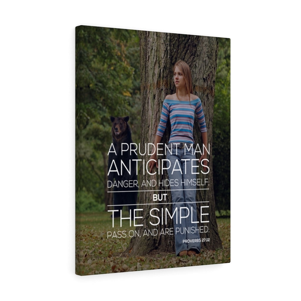 Scripture Walls A Prudent Man Bear Proverbs 27:12 Bible Verse Canvas ...