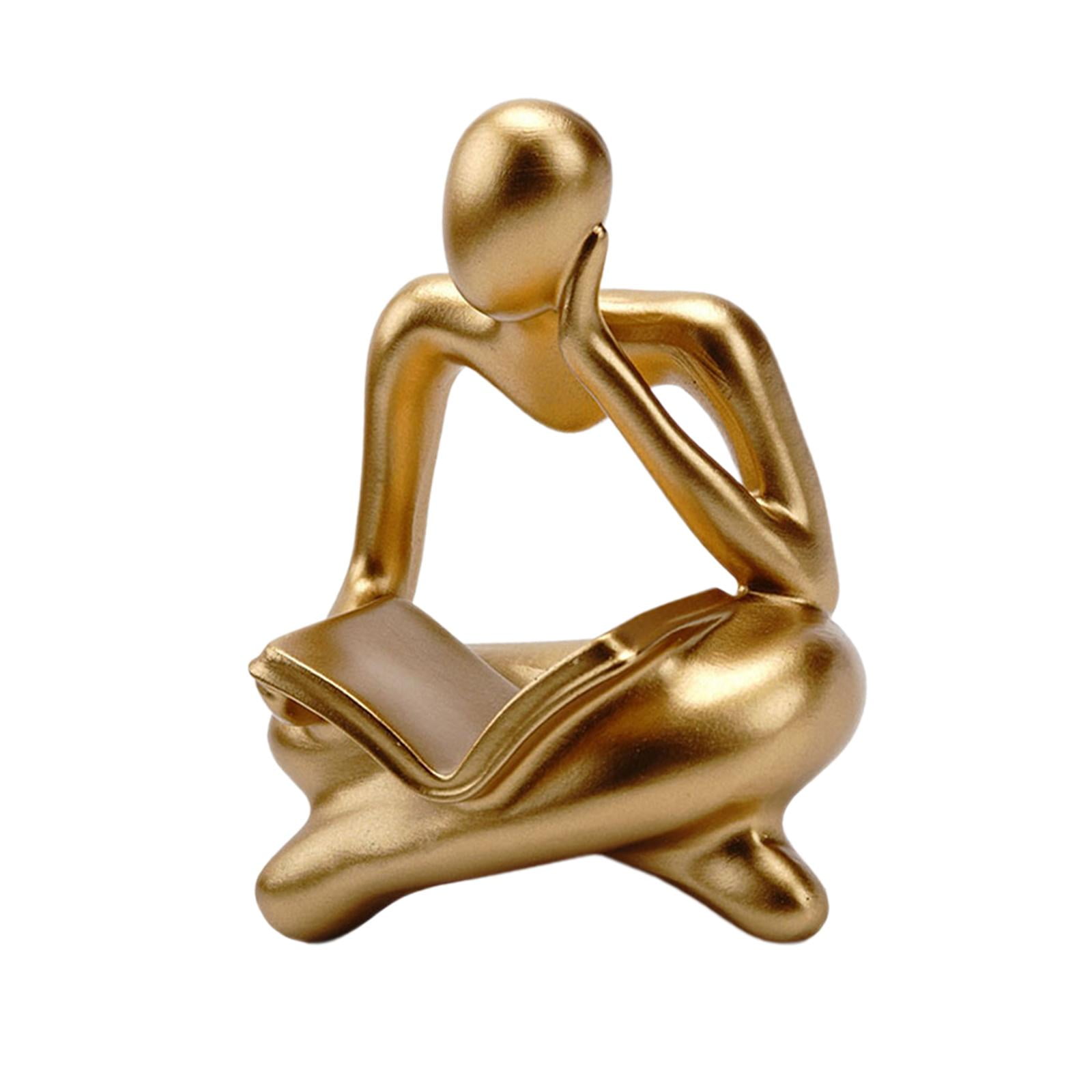 Abstract Thinker Statue Human Figurine Decoration People Sculpture ...