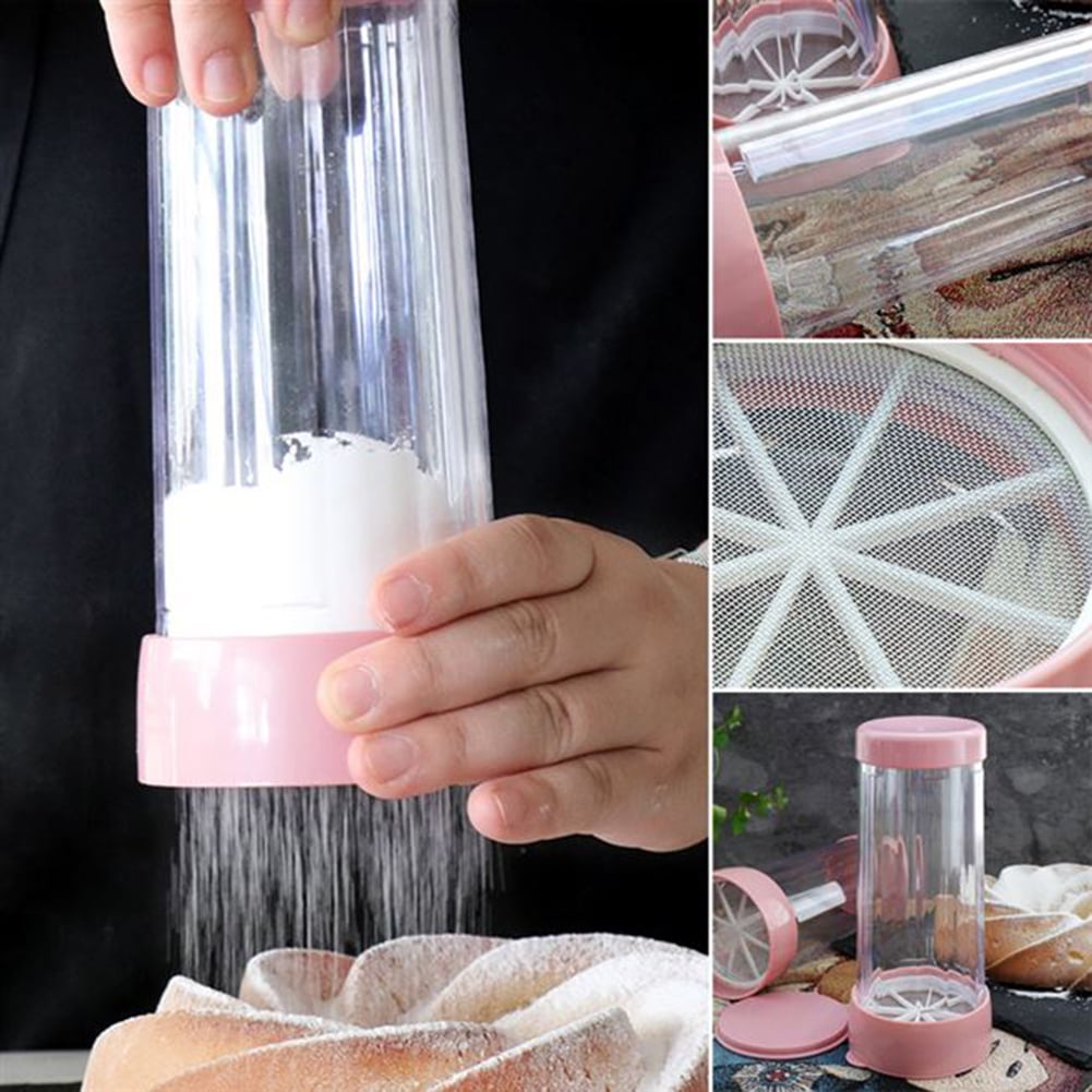 kiskick Manual Fine Mesh Sieve Cup Flour Powder Sifter - Kitchen DIY Cooking Baking Tool for ...