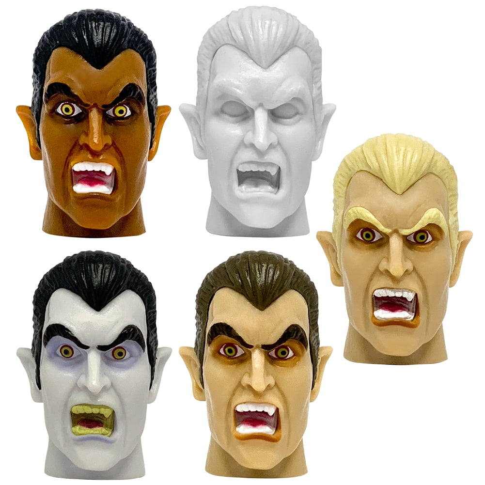 Figures Toy Company Set of 5 Male Vampire Heads for 8 Inch Type S Retro ...