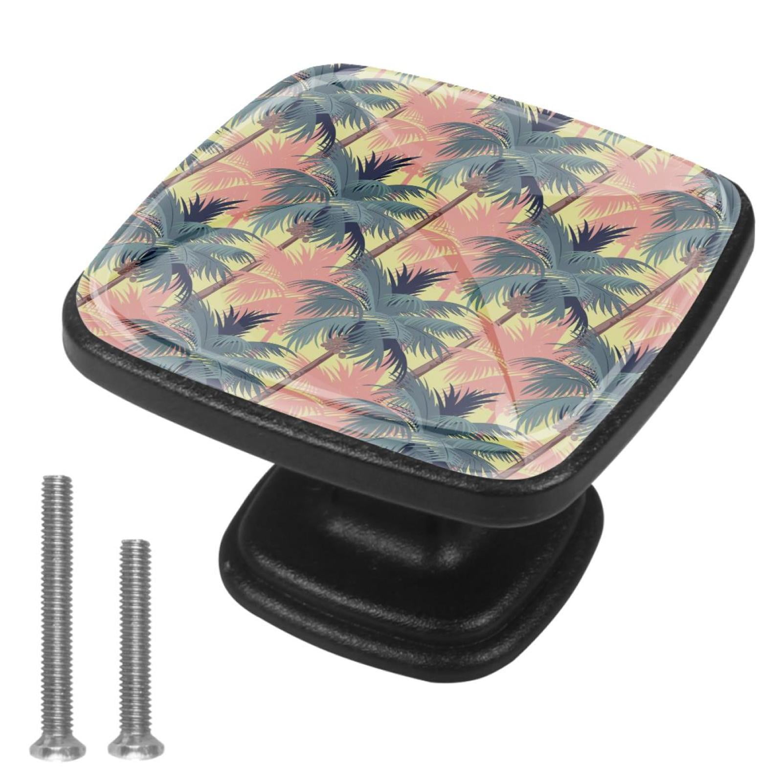 4 Pcs Cabinet Handle Drawer Pulls Tropical Palm Coconut Knobs with ...