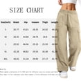 Baggy Cargo Pants Women Parachute Hiking Wide Leg Pants with 4 Pockets ...