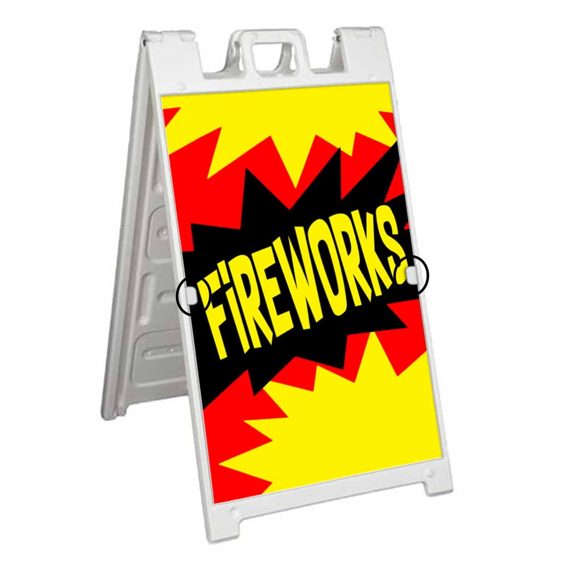 Fireworks (24" X 36") Deluxe A-Frame Signicade, Includes 2 Removable ...
