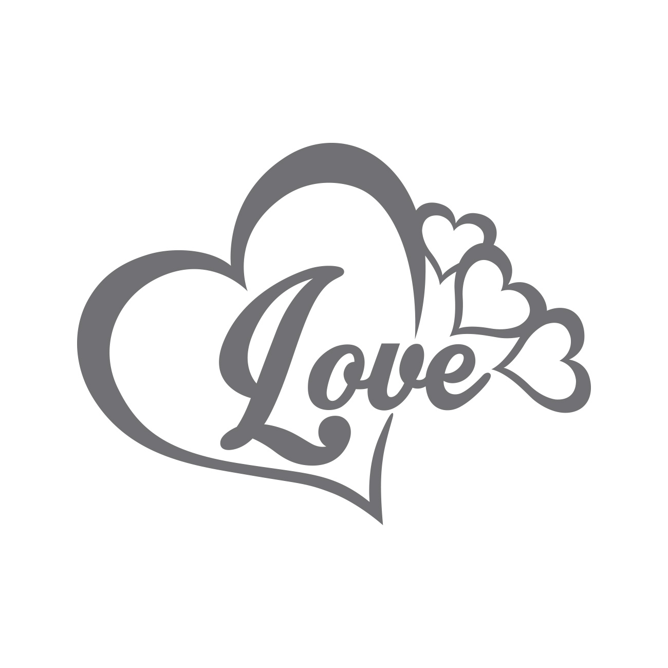 Love Heart Symbol Sticker Decal Die Cut - Self Adhesive Vinyl ...