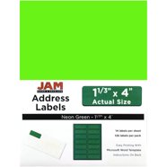 JAM Paper Square Address Labels, 2 x 2, Neon Orange, 120 per Pack ...