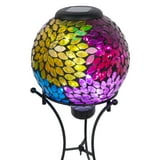 Alpine Corporation Solar 8" Multi-Color Leaf Gazing Globe with Metal ...