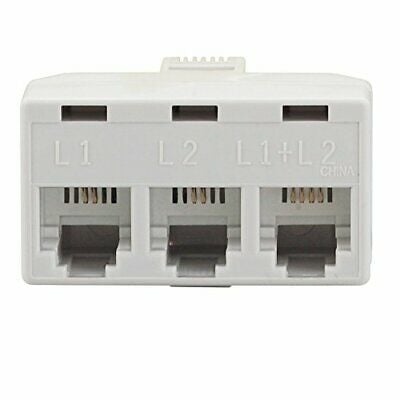 RadioShack 2-Line 3-Way Jack Adapter (White) - Walmart.com