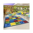 Colorful Learning 7'8" x 10'9" Multi-Color ABC Alphabet Area Rug for ...
