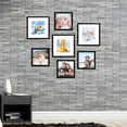 8x8 Picture Frames with Real Glass, Black Wooden Square Photo frame Set ...