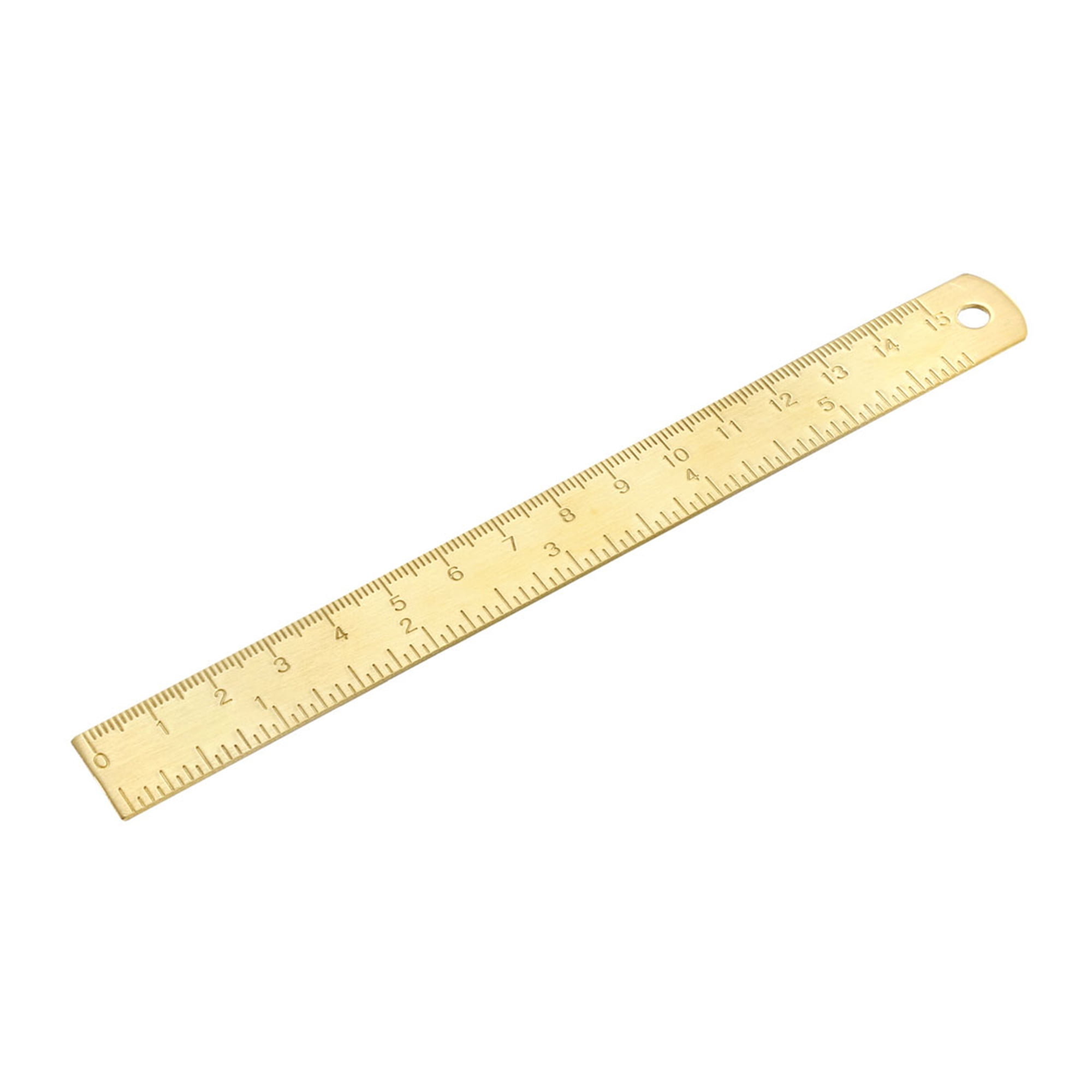 Uxcell Straight Ruler 150mm / 6 Inch Brass Measuring Tools with Hanging ...
