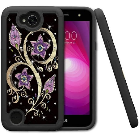 LG X Power 2 Case, COTDINFORCA Rhinestone Bling Diamond Case Shock ...