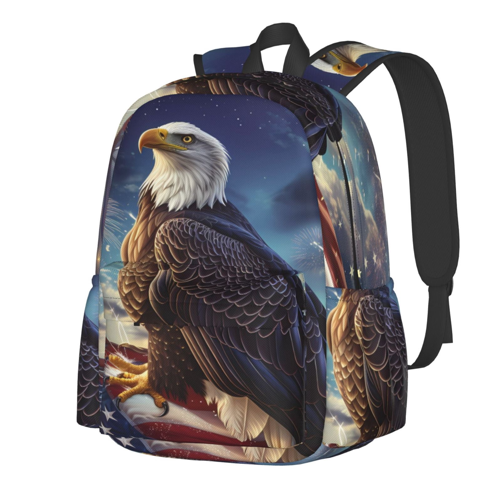Disketp Night Sky Bald Eagle Mochila Escolar de Gran Capacidad y Peso ...