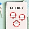 600 Pcs Red Allergy Allergen Warning Label 2 Inch Adhesive Allergy ...