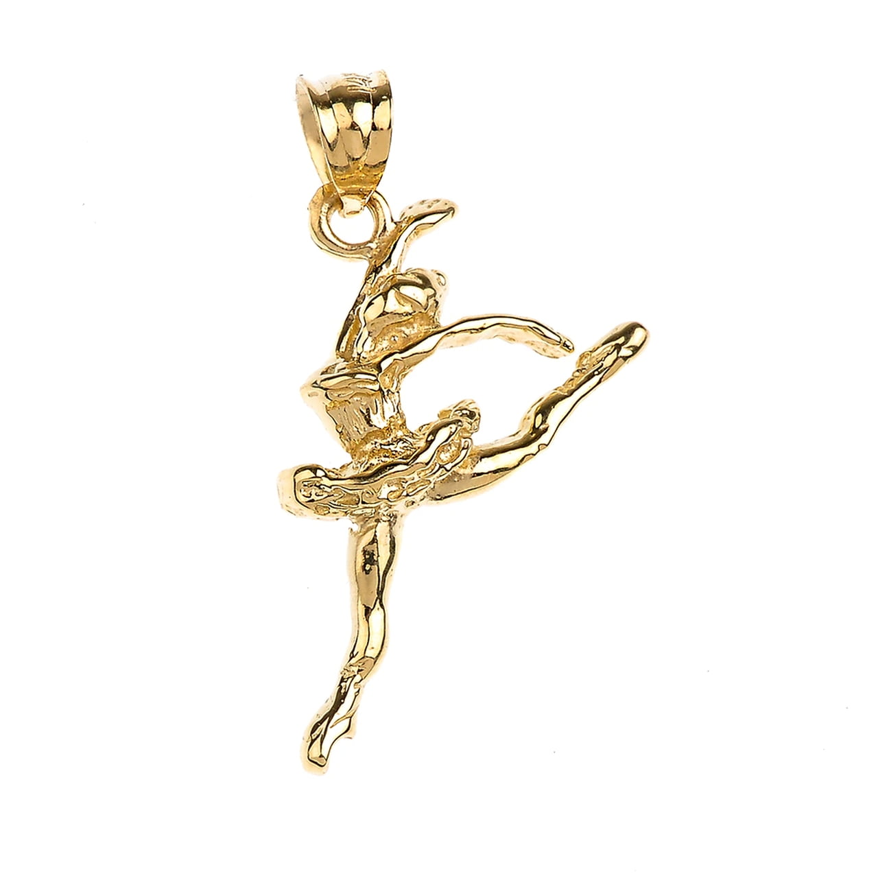GOLD BALLET DANCER CHARM PENDANT NECKLACE : 14K Pendant with 20" chain ...