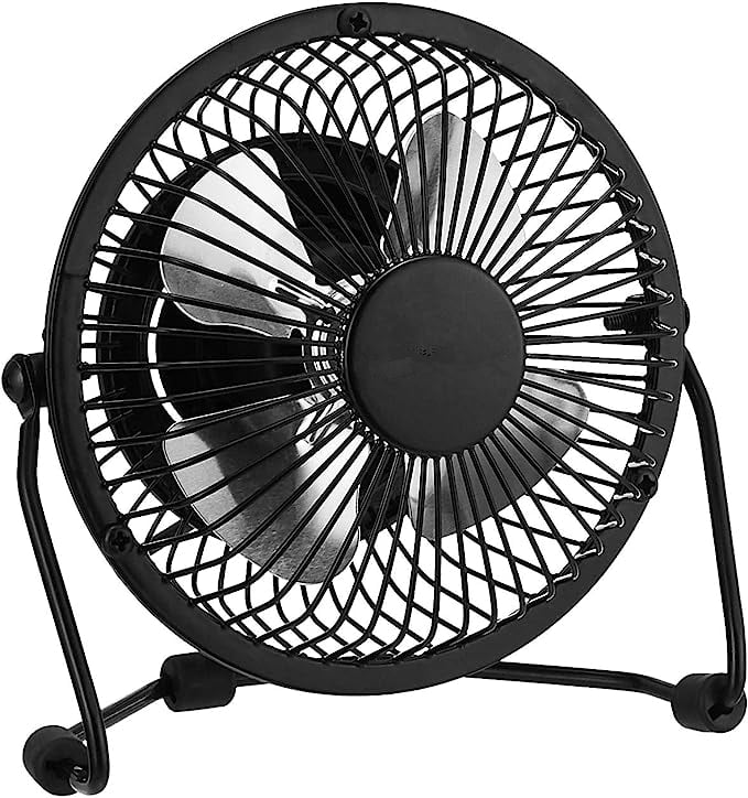 Tutuviw 4 Inch Personal Metal USB Powered Desktop Fan Black - Walmart.com