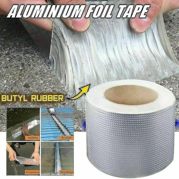 Super Waterproof Tape Butyl Rubber Aluminium Foil Tape, For Roof Leak ...