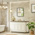 Black 24x36 Inch Metal Framed Bathroom Vanity Mirror, Farmhouse ...