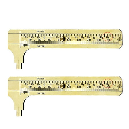 Enqiretly Caliper Portable Sliding Gauge Brass Sliding Ruler Hand Held ...
