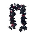 Artificial Maple Leaf & Mini Pumpkin Hanging Garland, Flexible Vine ...