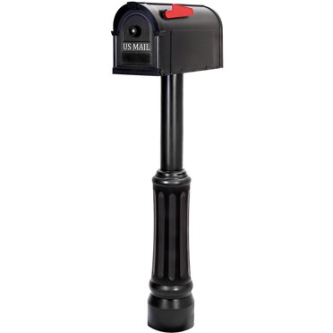 Step2 MailMaster Hudson Mailbox | Black Mailbox with Newspaper Holder ...