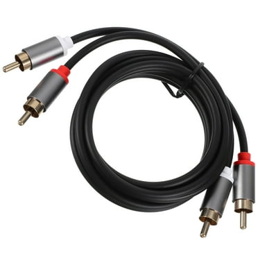 GE 6 ft. Stereo RCA Audio Cable, Red White Plugs, Black, 33571 ...