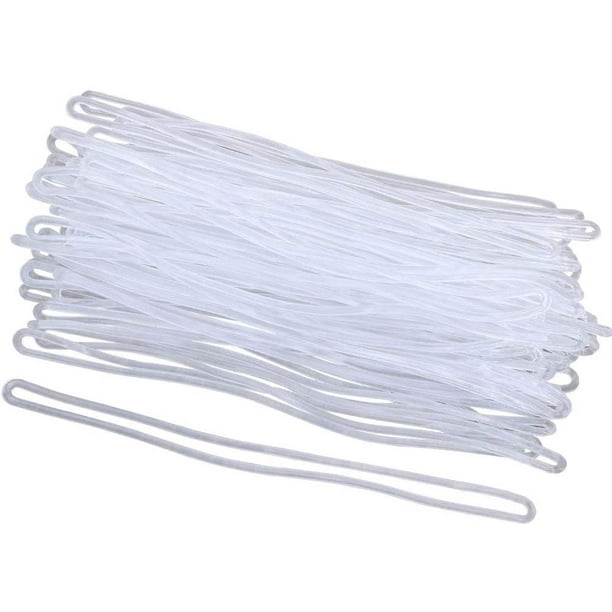 50pcs 6.7inch White Plastic Luggage Tag Loop Travel Bag Identification ...