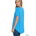 Zenana Women And Plus Short Sleeve Round Neck And Hem Relaxed Fit Casual