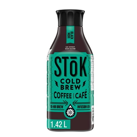 STOK Cold Brew Coffee, Black, Unsweetened, 1.42L, 1.42L Cold Brewed ...