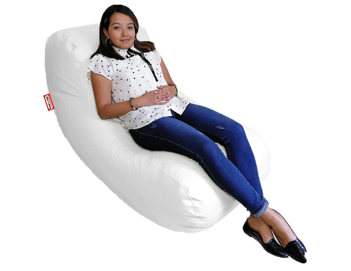 Sillón Puff Mundo Puff Frijol Diván Grande 150 x 55 cm blanco Grande ...
