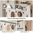 Modern White 5 In 1 Entryway Bench Coat Rack Storage For Shoes And Hall