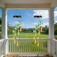 DAYBETTER Solar Wind Chimes,7 Color Changing Hummingbird Outdoor Decor ...