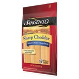Sargento® Sharp Natural Cheddar Cheese Snack Sticks, 12-Count - Walmart.com