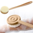 Long Handle Body Scrub Brush For Shower Back Scrubber Deep Exfoliating ...