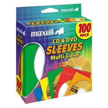 Maxell, MAX190150, CD/DVD Keeper Sleeves - Clear (50 Pack), 50, Clear ...