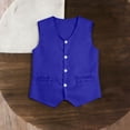 Ceisia Kids' Button-Front V-Neck Uniform Vest Multi-Color Pack Blue 9 ...