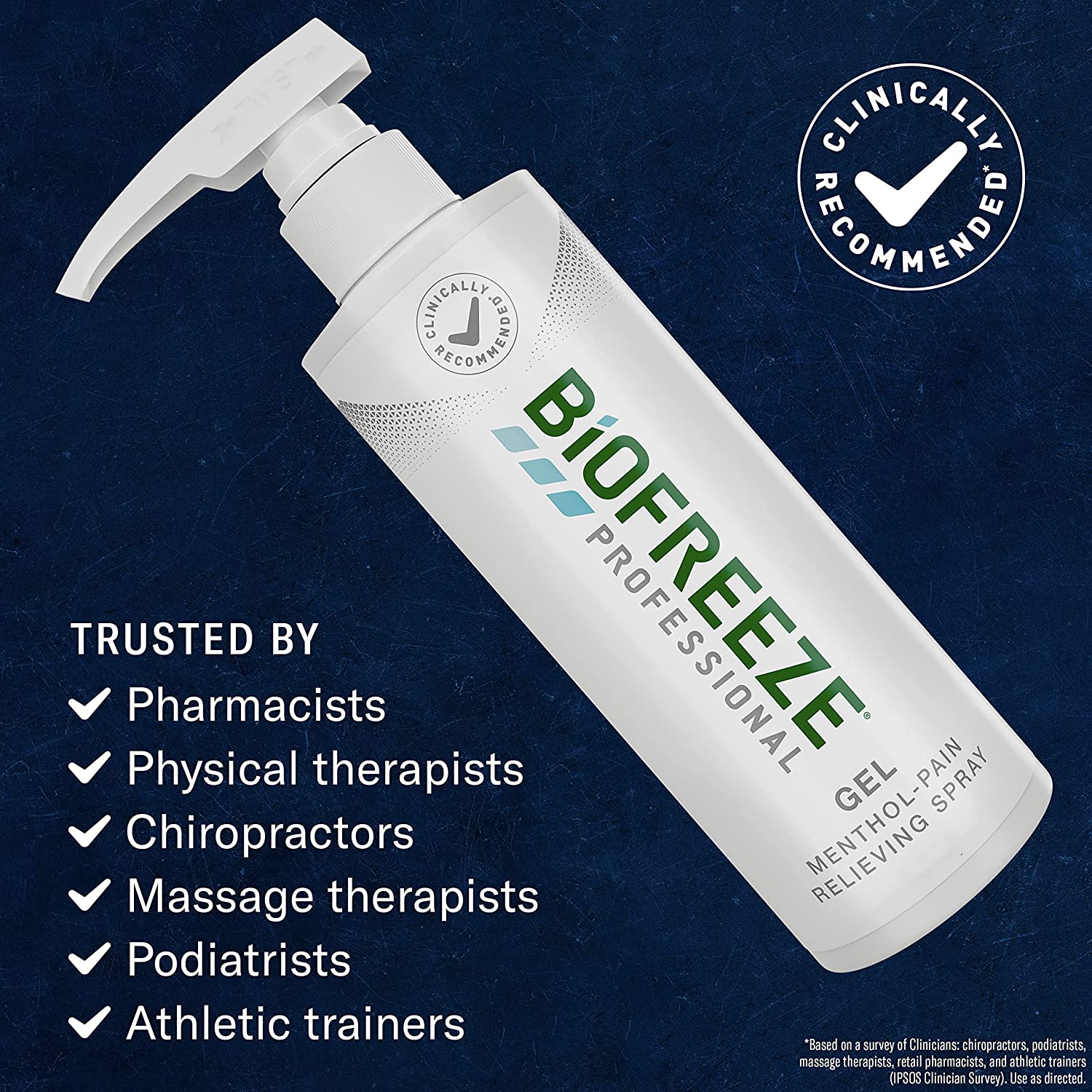 Buy Biofreeze Professional Menthol Pain Relieving Gel 16 FL OZ Bottle ...