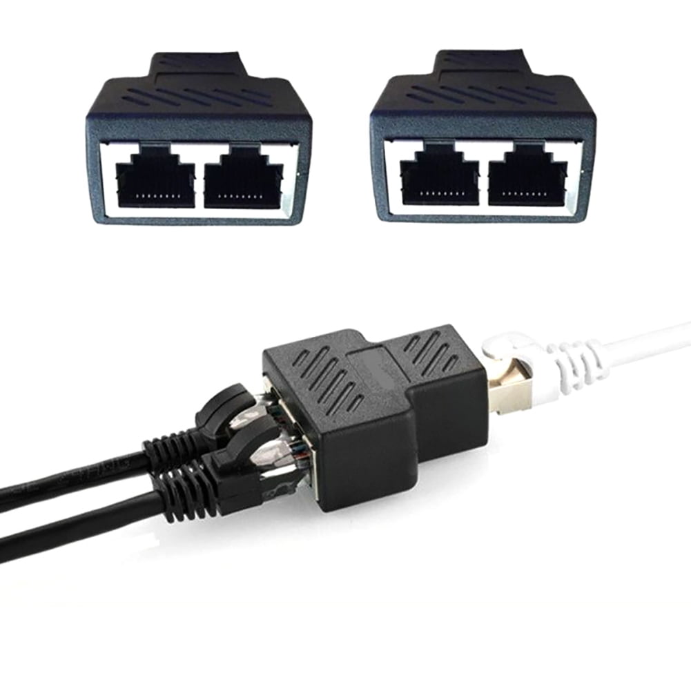 Cheers.US RJ45 Splitter Connectors Adapter 1 to 2 Ethernet Splitter ...