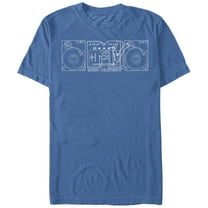 Men's MTV Turntables Graphic Tee Royal Blue X Large - Walmart Business ...