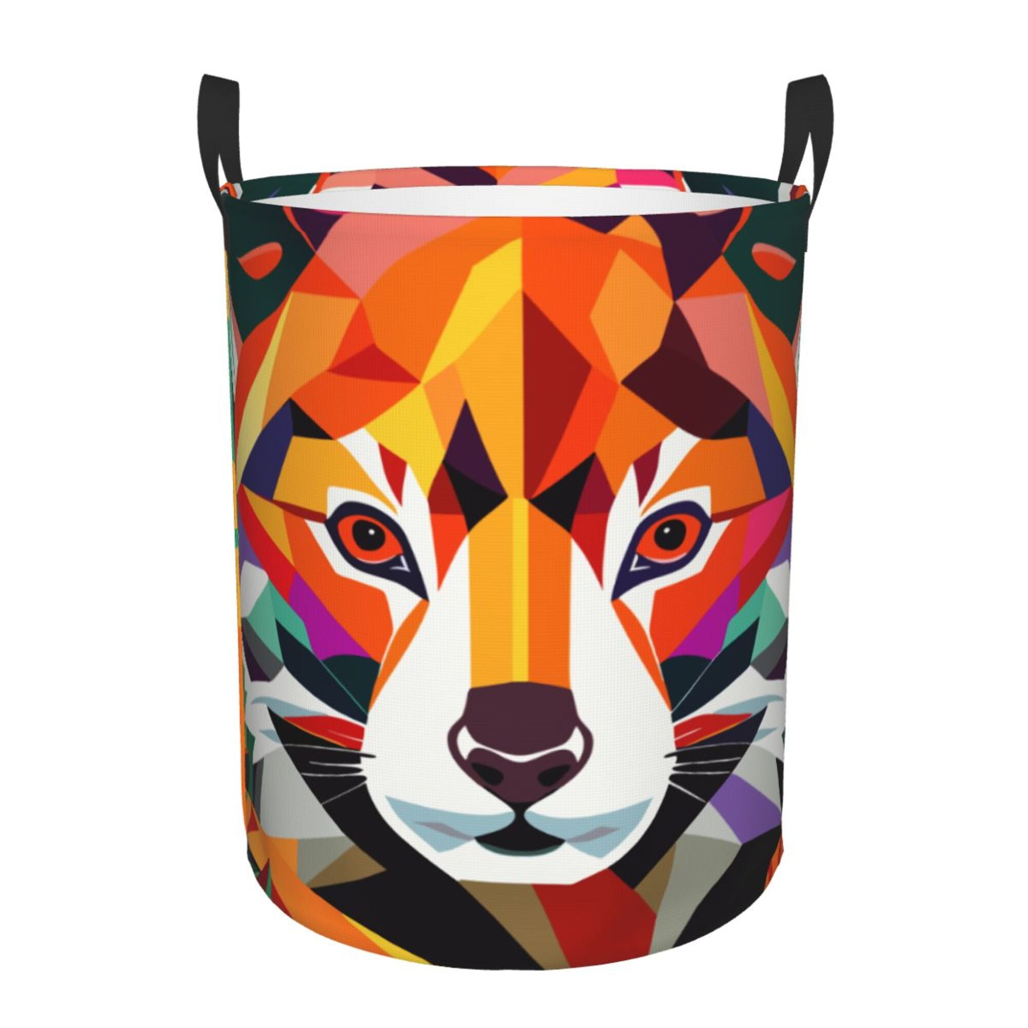 TEQUAN Waterproof Laundry Hampers, Geometric Animal Colorful Bear ...