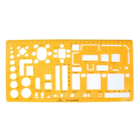 Orange Plastic 29cm Measure Geometric Drafting Drawing Upholstery ...