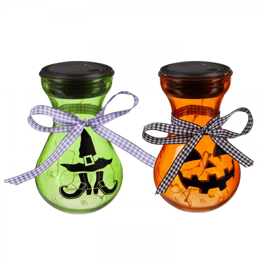 Solar Halloween Milk Jug Lantern, 2 ASST, 12 PC CDU - Walmart.com