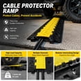 2 Channel Cable Protector Ramp, 22000 Lbs Capacity TPU Wire Cord Cover ...