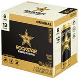 Rockstar Energy Drink Original 12 Fl Oz Cans Pack of 6 with 75mg ...