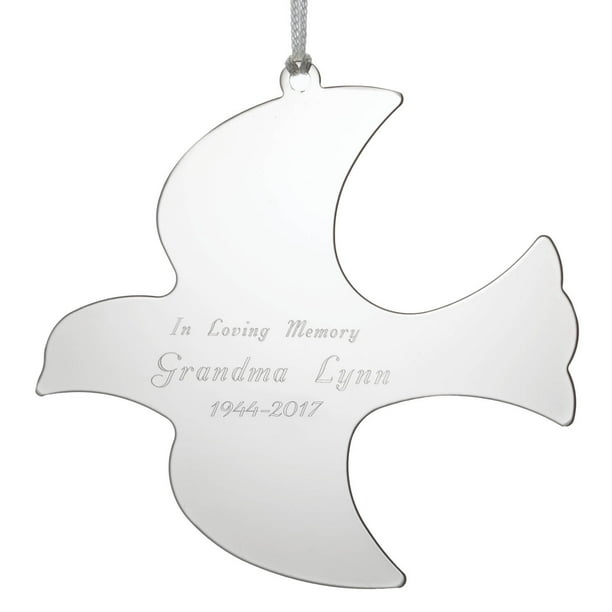 Personalized Silver Memorial Dove Ornament - Walmart.com - Walmart.com