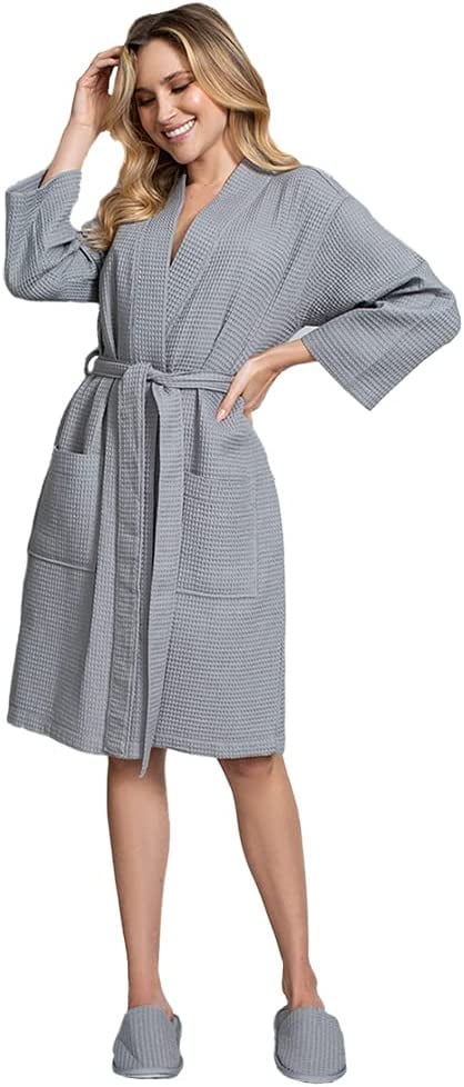 Lotus Linen Lightweight Waffle Robe for Women Kimono Bridesmaids Womens ...