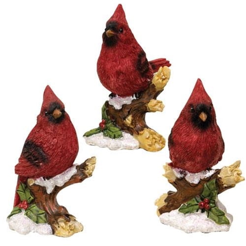 Resin Cardinal Figure on Branch 3 Asstd. - Walmart.com