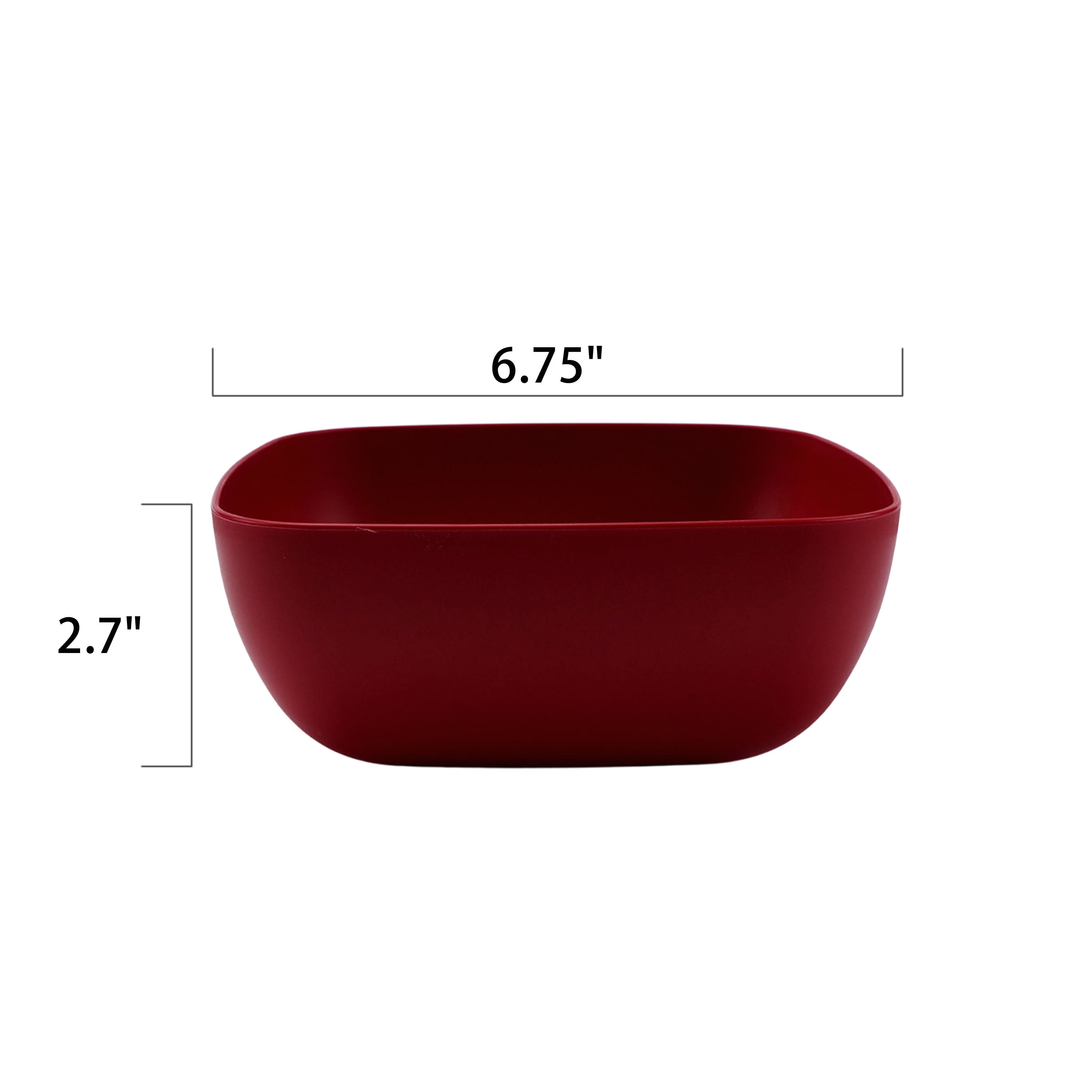 Mainstays 38-Ounce Square Plastic Bowl, Red - Walmart.com