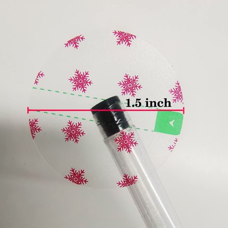 SMARSTIcKER, 1.5 inch Snowflake Round circle Wafer Stickers clear ...